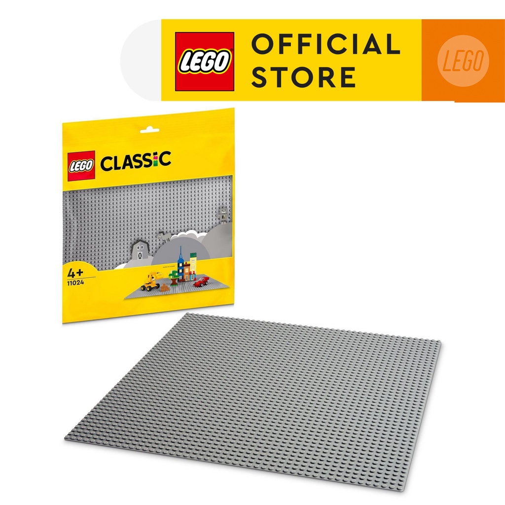 LEGO Classic Gray Baseplate 11024 Building Kit for Kids (1 Piece ...