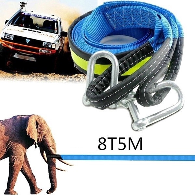 [Local Ready Stock] (OFFER!!!) 8 Tons 5M Car Towing Rope Reflective Tow ...