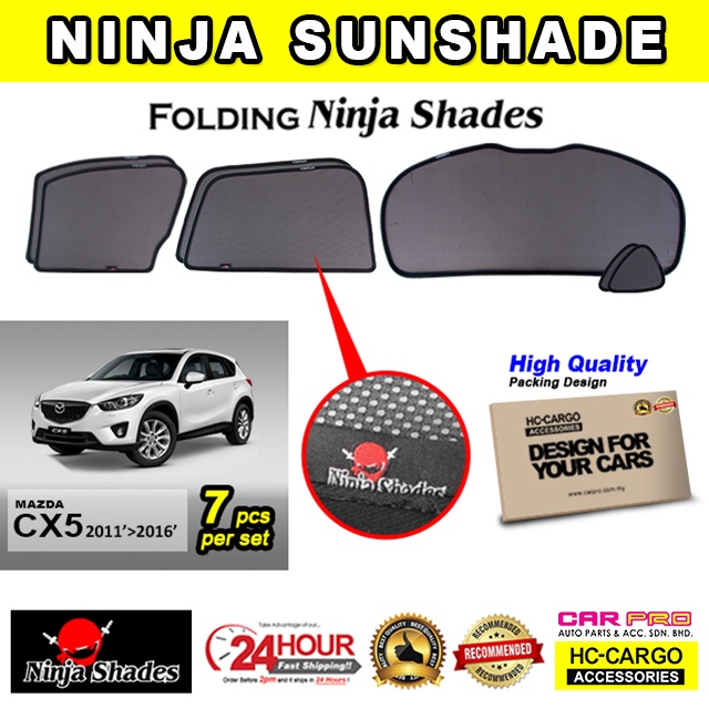 Mazda CX5 2011 - 2016 (7pcs) Magnetic Ninja Shades Sunshade Ninja Sun ...