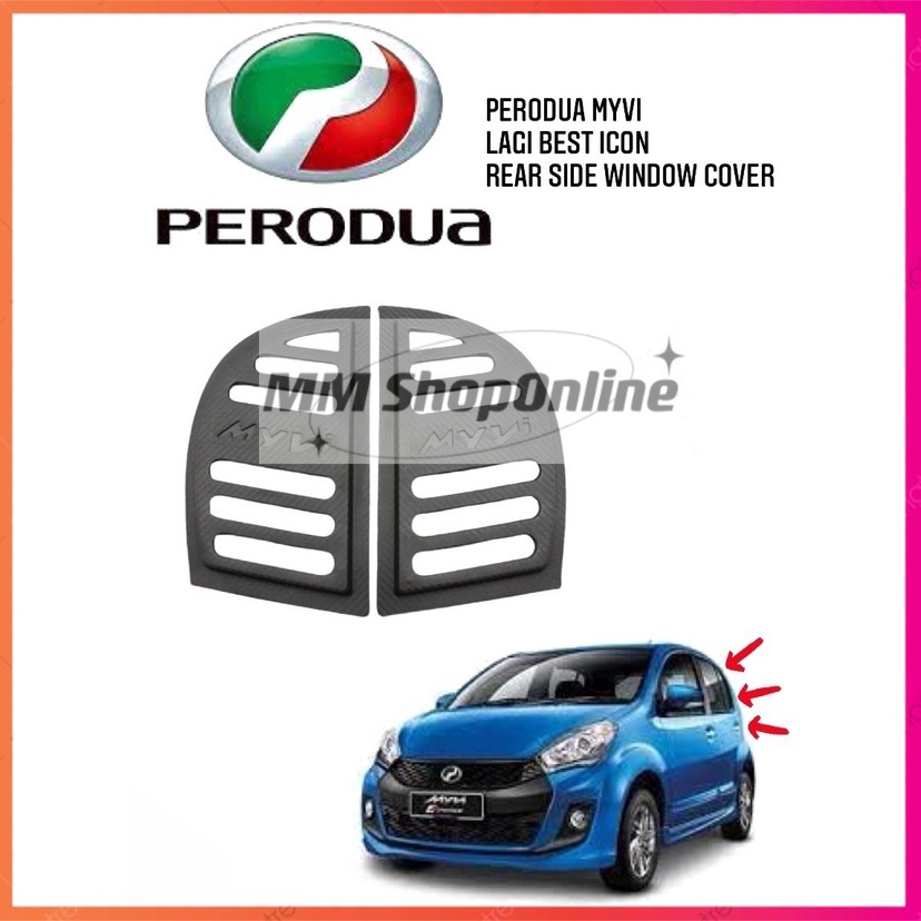 PERODUA MYVI LAGI BEST ICON 2011 YEAR CARBON REAR SIDE TRIANGLE DOOR ...