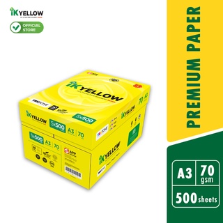 IK Yellow 500s 70gsm A3 Paper 1 Carton Box (5 Reams) (500 sheets/ream ...