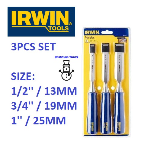 IRWIN M444 WOOD CHISEL SET 3 PCS 4 PCS 5 PCS 6 PCS WOODWORKING CUTTING ...