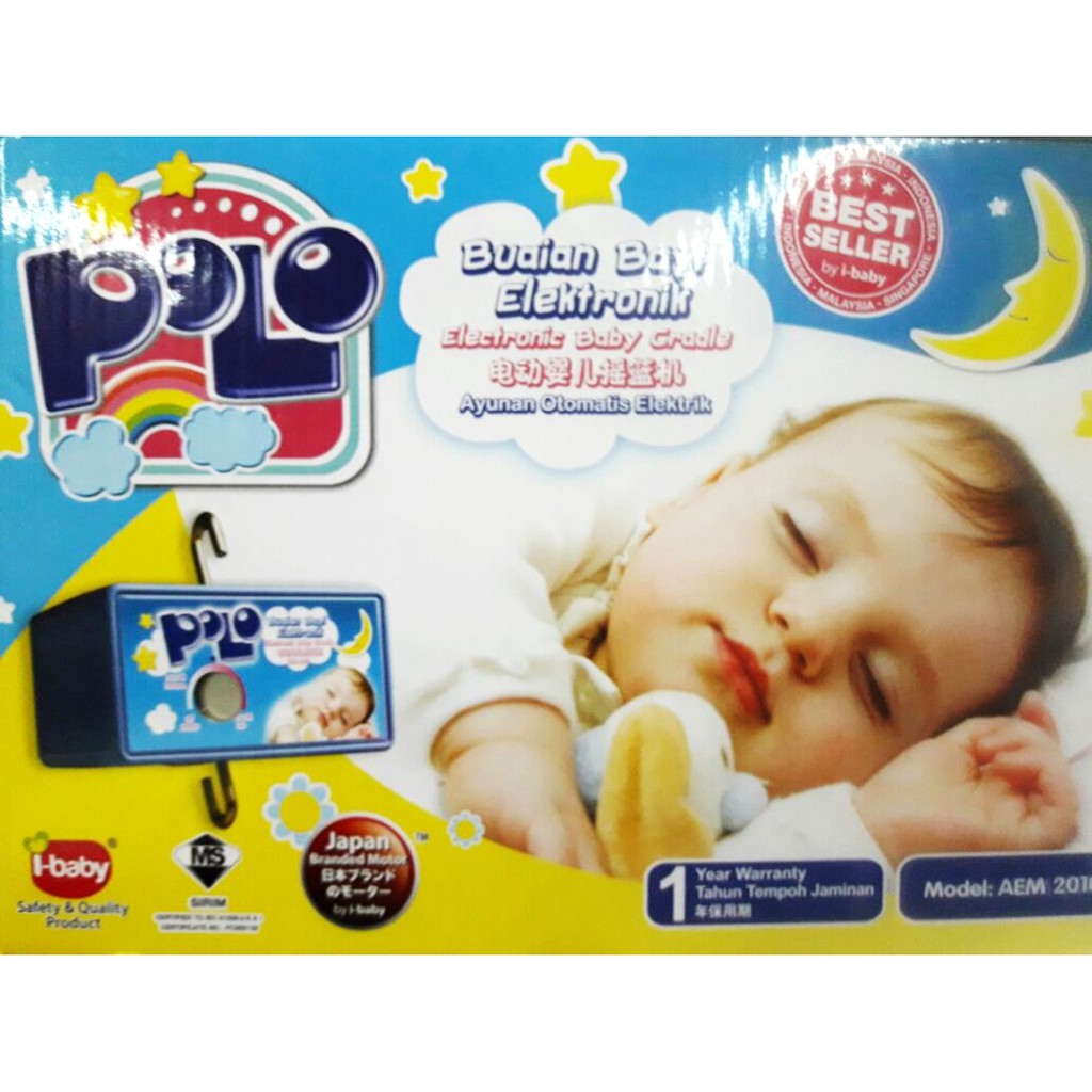 Polo Electronic Baby Cradle with 7pcs Spring & Adapter (1 Year Warranty ...