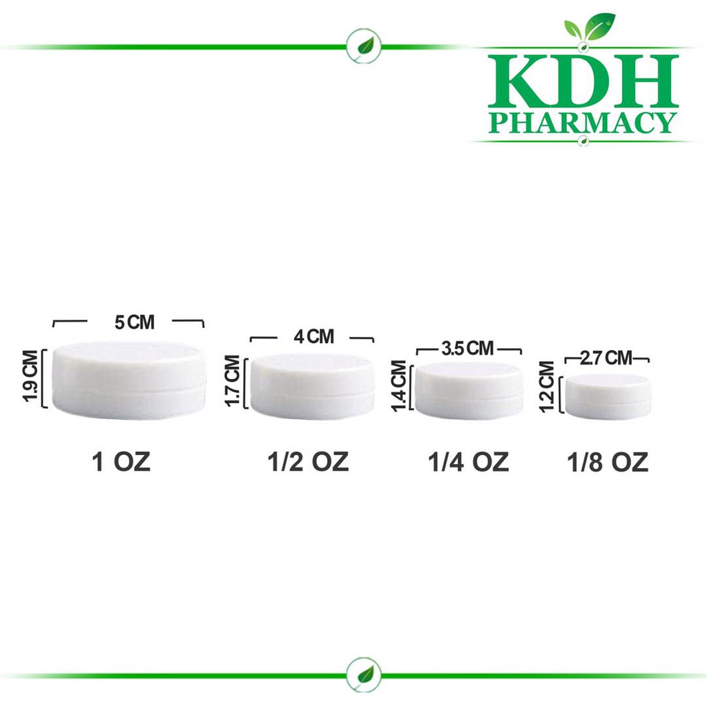 PLASTIC OINTMENT BOX (1/8 OZ | 1/4OZ | 1/2 OZ | 1 OZ | 7ML | 10 ML ...