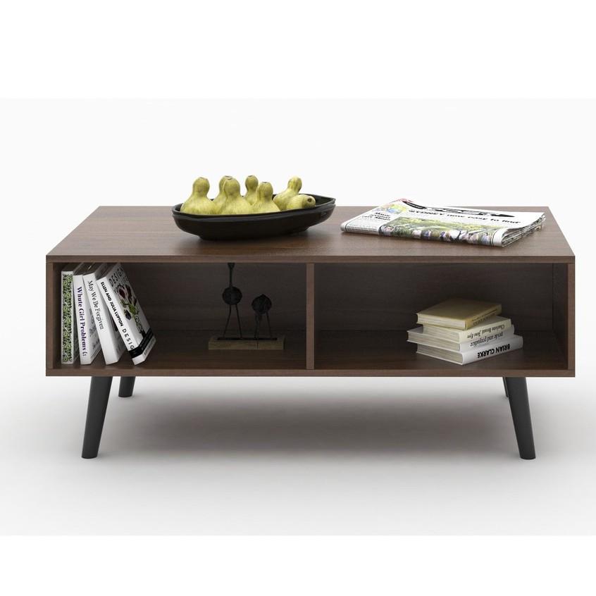 LOFT Living EDMOND Coffee Table with Retro Design/Rich Walnut Colour ...