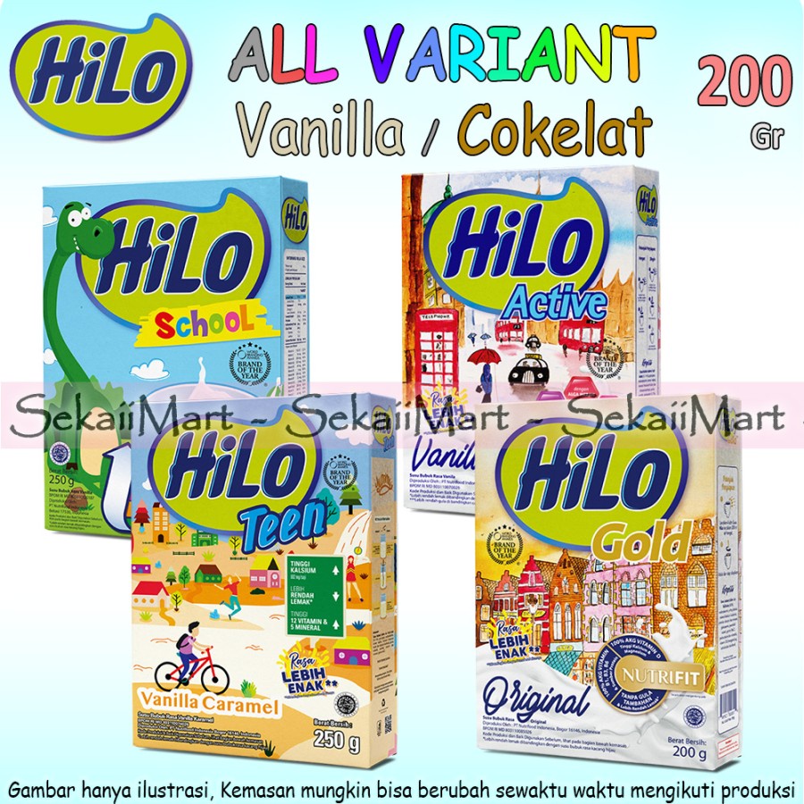 Hilo School/Teen/Active/Gold - HI-LO Milk Powder All Variant 250g ...