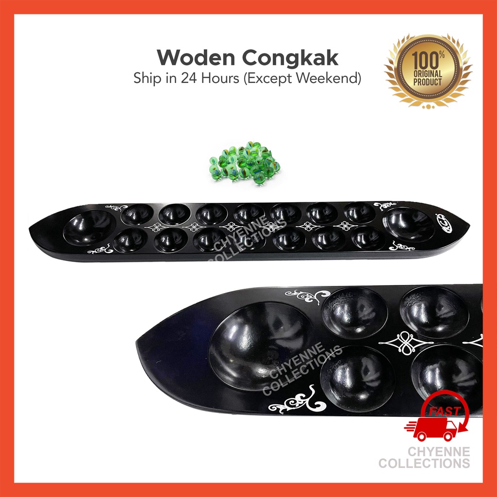 Good Quality Wooden Congkak • 91cm • Malaysia Traditional Board Game ...