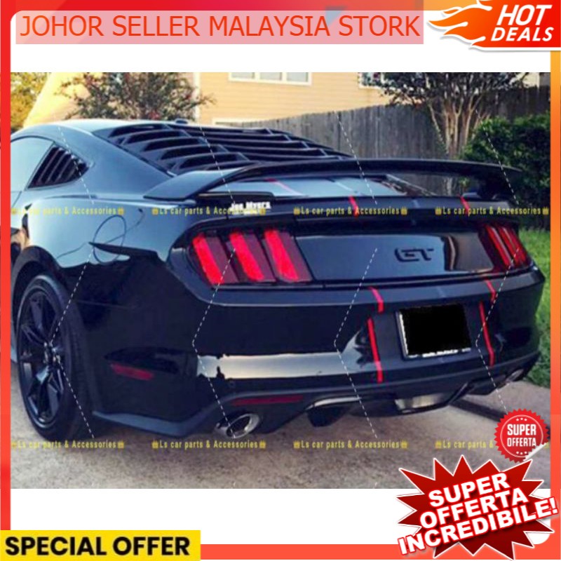 Mustang Rear Fender Side Window Cover Triangle Wing Spoiler Trunk Vent ...
