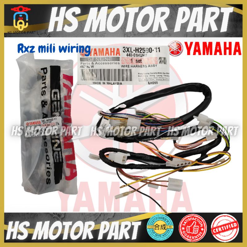 HSMOTORPART Rxz Mili Wiring Set Yamaha,Rxz Mili 6Speed Model Wire ...
