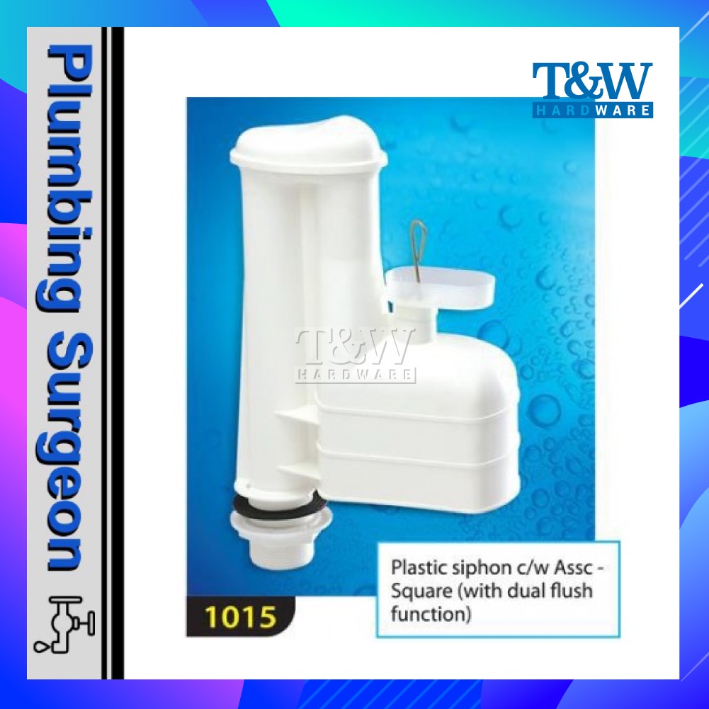TECHPLAS Toilet Cistern Siphon Plastic Flush Pump with dual flush ...