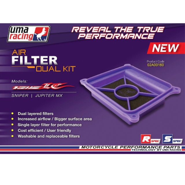 UMA RACING AIR FILTER LC135 V1-V8 100%ORIGINAL UMA RACING | Shopee Malaysia