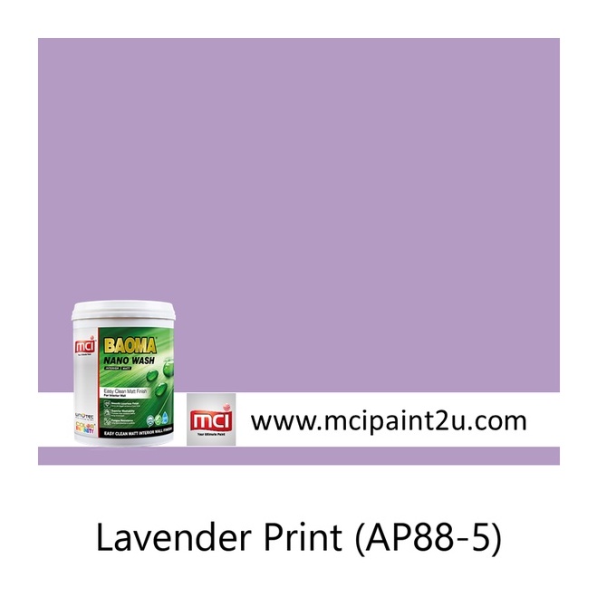 MCI Paint Baoma Nano Wash [5L] Blue & Purple/Biru Mould Guard Easy ...