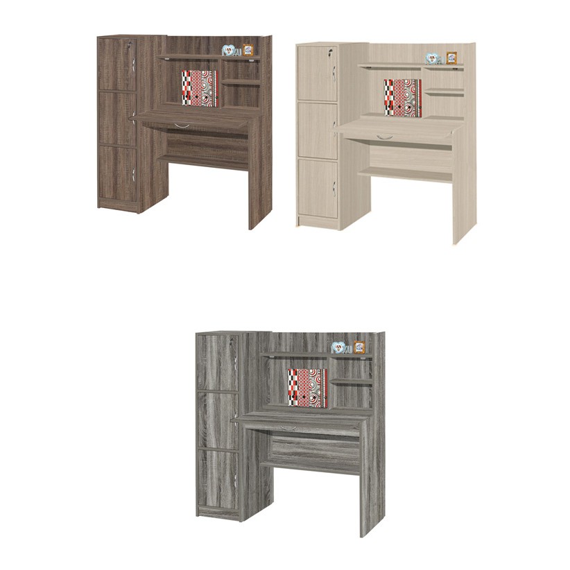 Study Table With Bookshelf Computer Writing Table Multipurpose Office ...