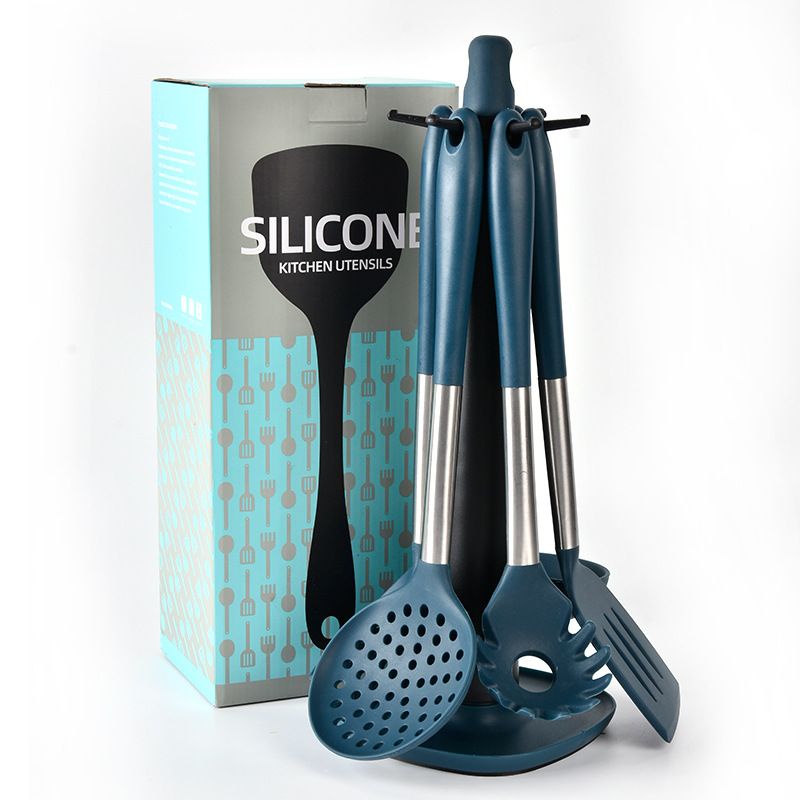 SILICA UTENSIL SET 7PCS WITH STAND/SET SENDUK SILICON WITH STAND ...