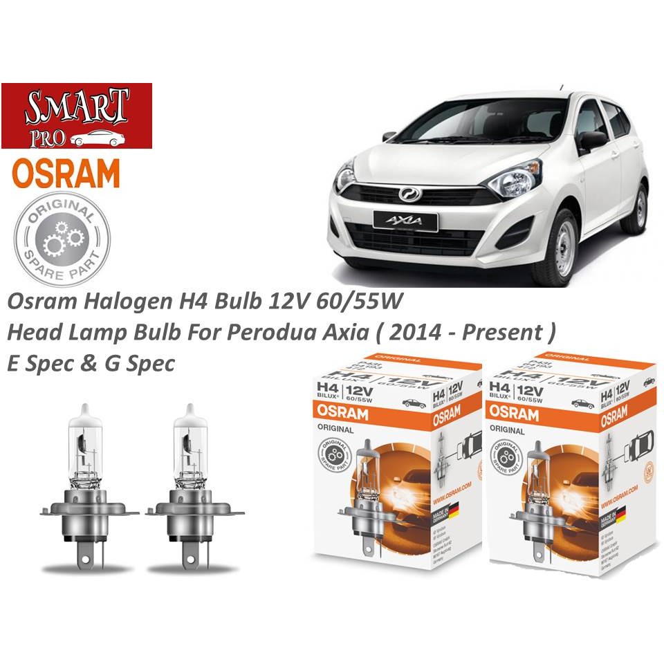 Original Osram Halogen H4 Bulb 12V Head Lamp Bulb For For Perodua Axia ...
