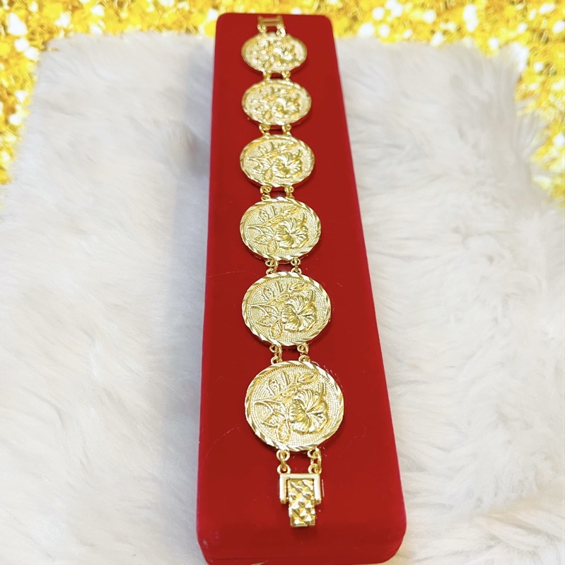 RANTAI TANGAN DUIT DINAR / SYILING COP 916 ( Emas bangkok / Emas korea ...