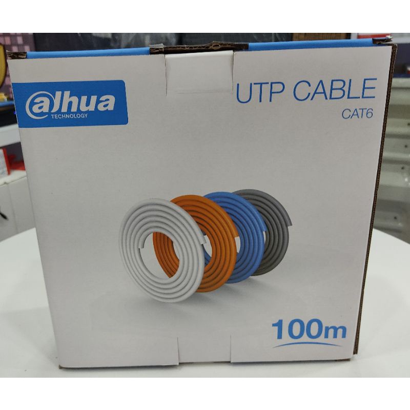 DAHUA CAT 6 UTP NETWORK CABLE 100M/ROLL SOLID COPPER (8 CORE) | Shopee ...
