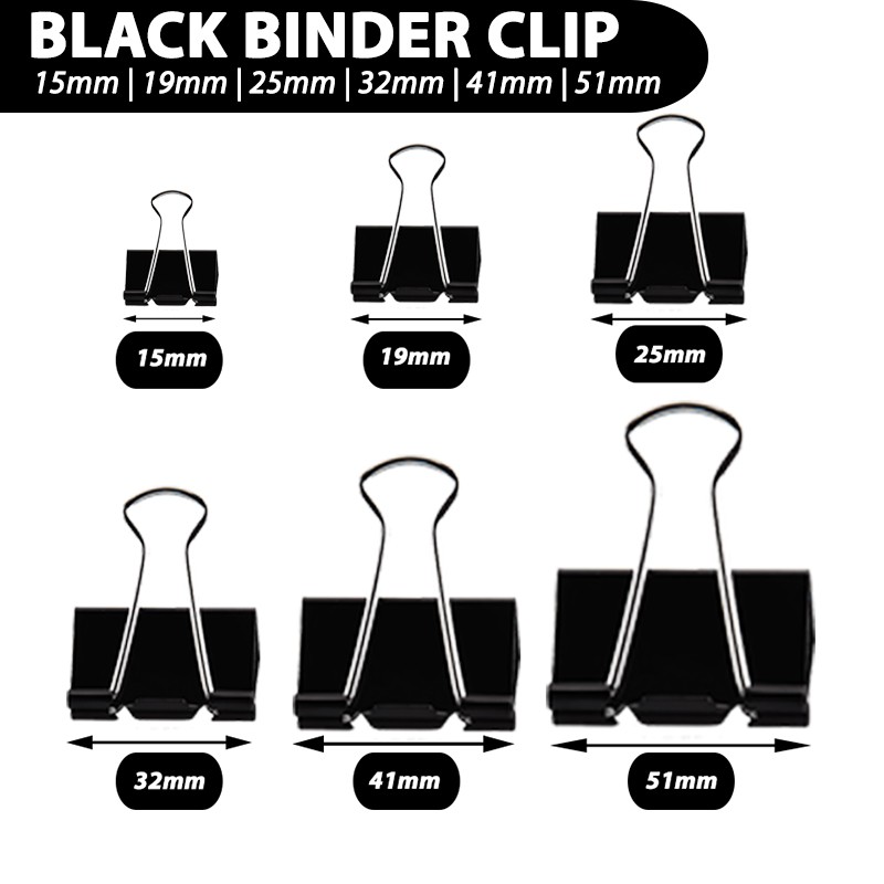 Astar // Diamond // Dingli Binder Clips / Double Clip / Black Paper ...