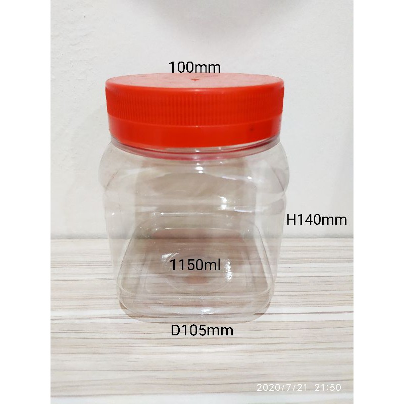 (SAIZ KECIL)Balang Biskut Plastik/Balang Kuih Raya TEBAL🇲🇾 PET ...