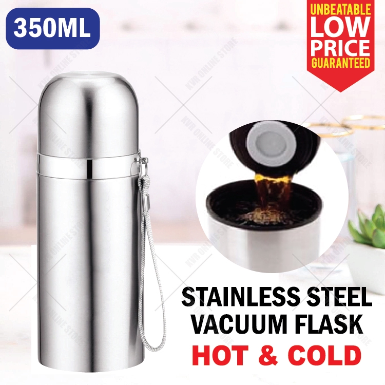 Stainless Steel Thermal Vacuum Flask Water Container 350ML/Bekas Air ...