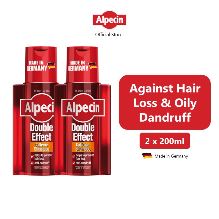 Alpecin Double Effect Caffeine Shampoo (200ml x 2 Pack) | Shopee Malaysia