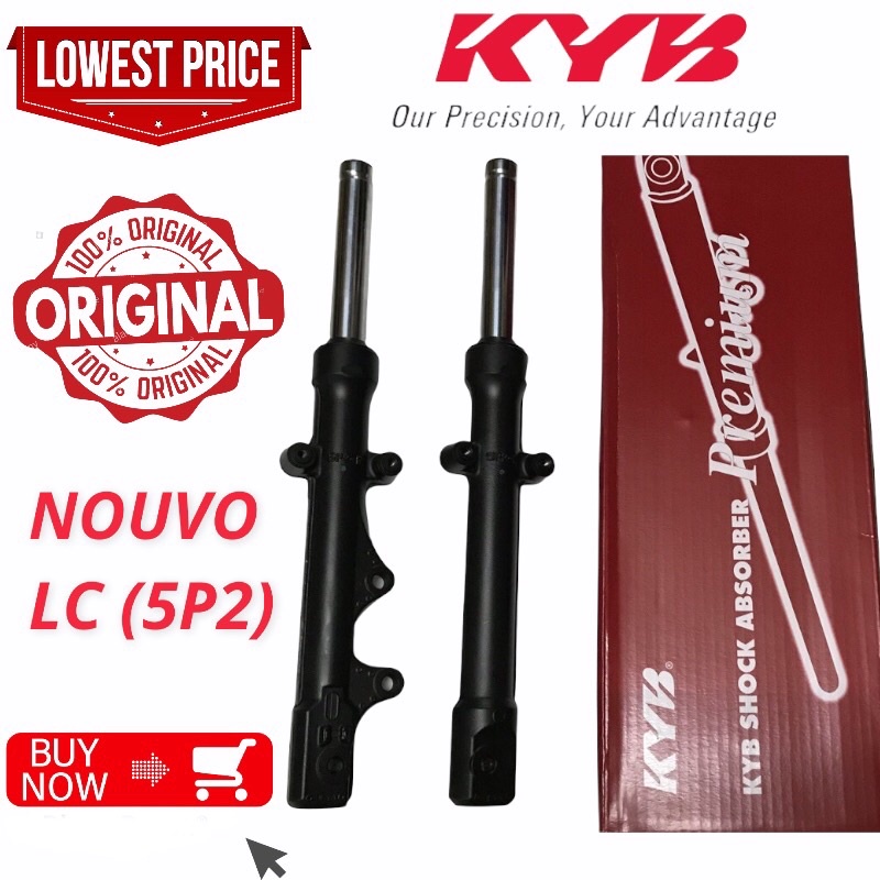 YAMAHA NOUVO LC / NOUVOLC (5P2) 100% ORIGINAL KYB FRONT FORK SET DAMPER ASSY FORK DEPAN KYB SET ...