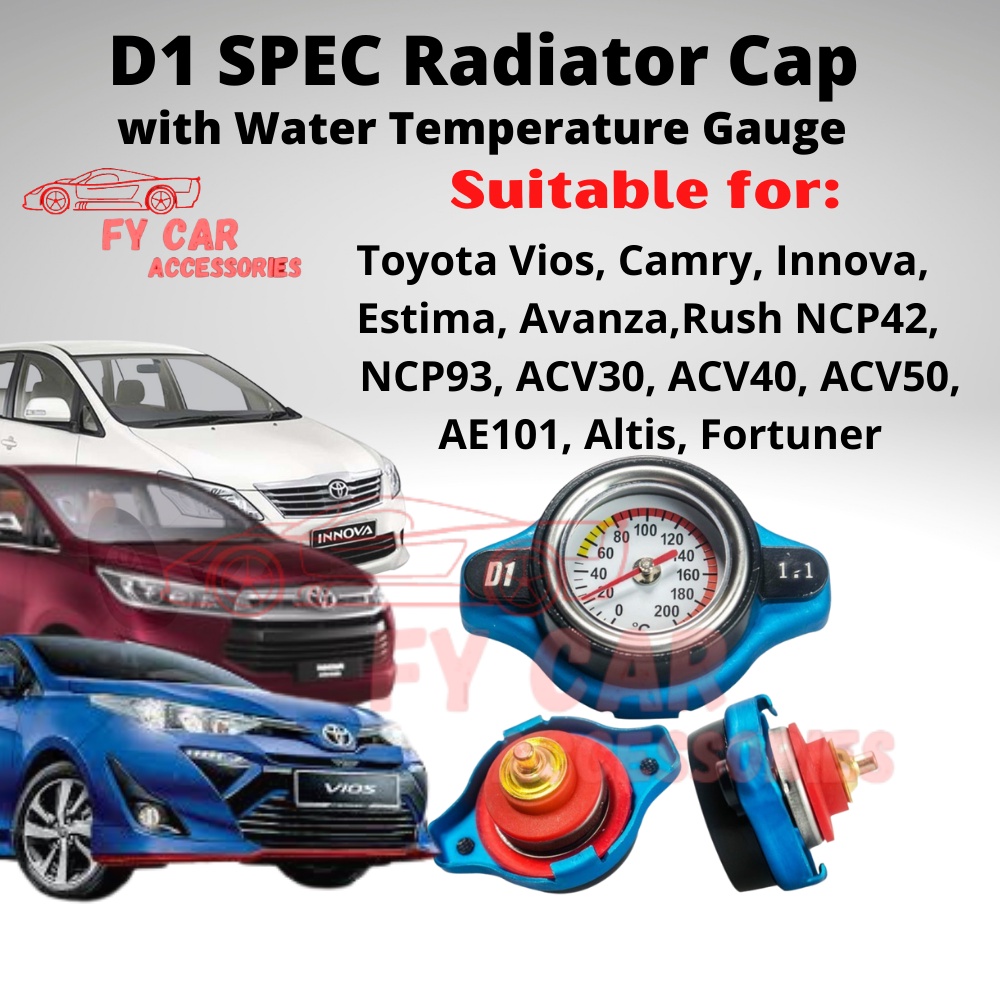 TOYOTA VIOS NCP42 NCP93 CAMRY ACV30 RADIATOR CAP 1.1 SMALL HEAD 108KPA ...
