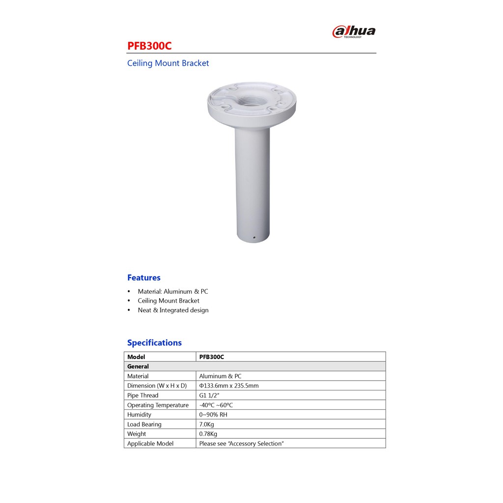 Dahua PFB300C Ceiling Mount Bracket | Shopee Malaysia