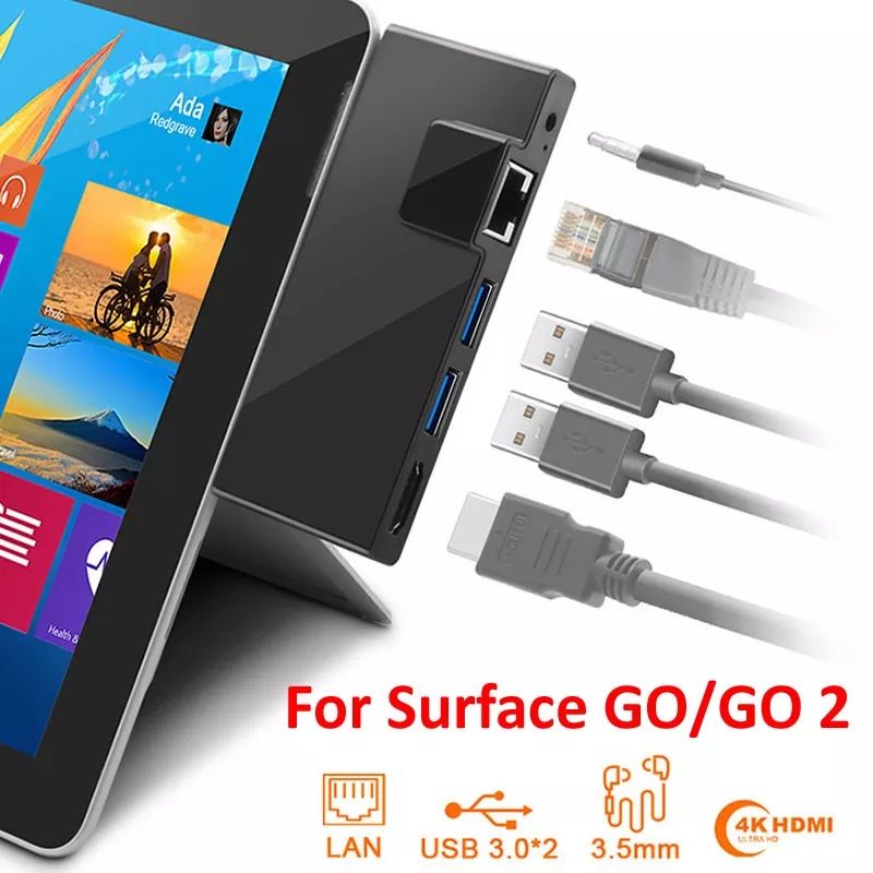 Microsoft Surface GO 2 Type C Hub Docking Station USB 3.0 to HDMI RJ45 ...