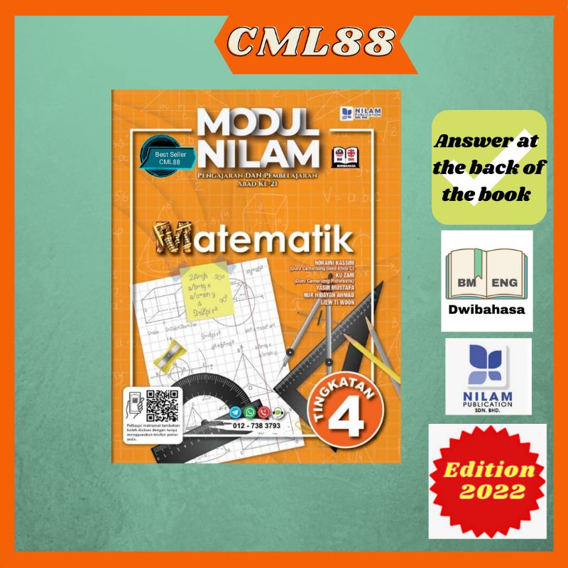 [CML88] Modul Nilam Matematik Ting 4 {Dwibahasa} KSSM 2022 Nilam | Shopee Malaysia