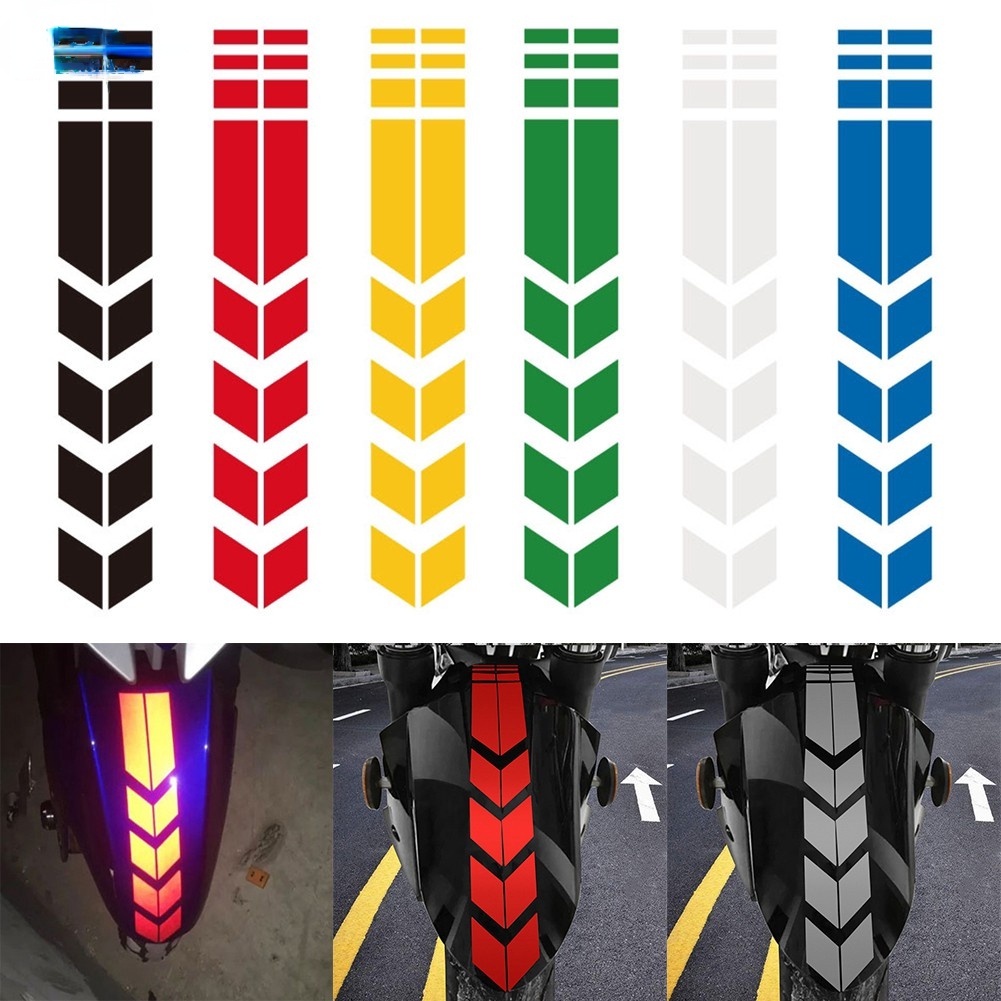 Motor Mud Guard Fender Reflective Sticker Rim Stripe Arrow Decor ...