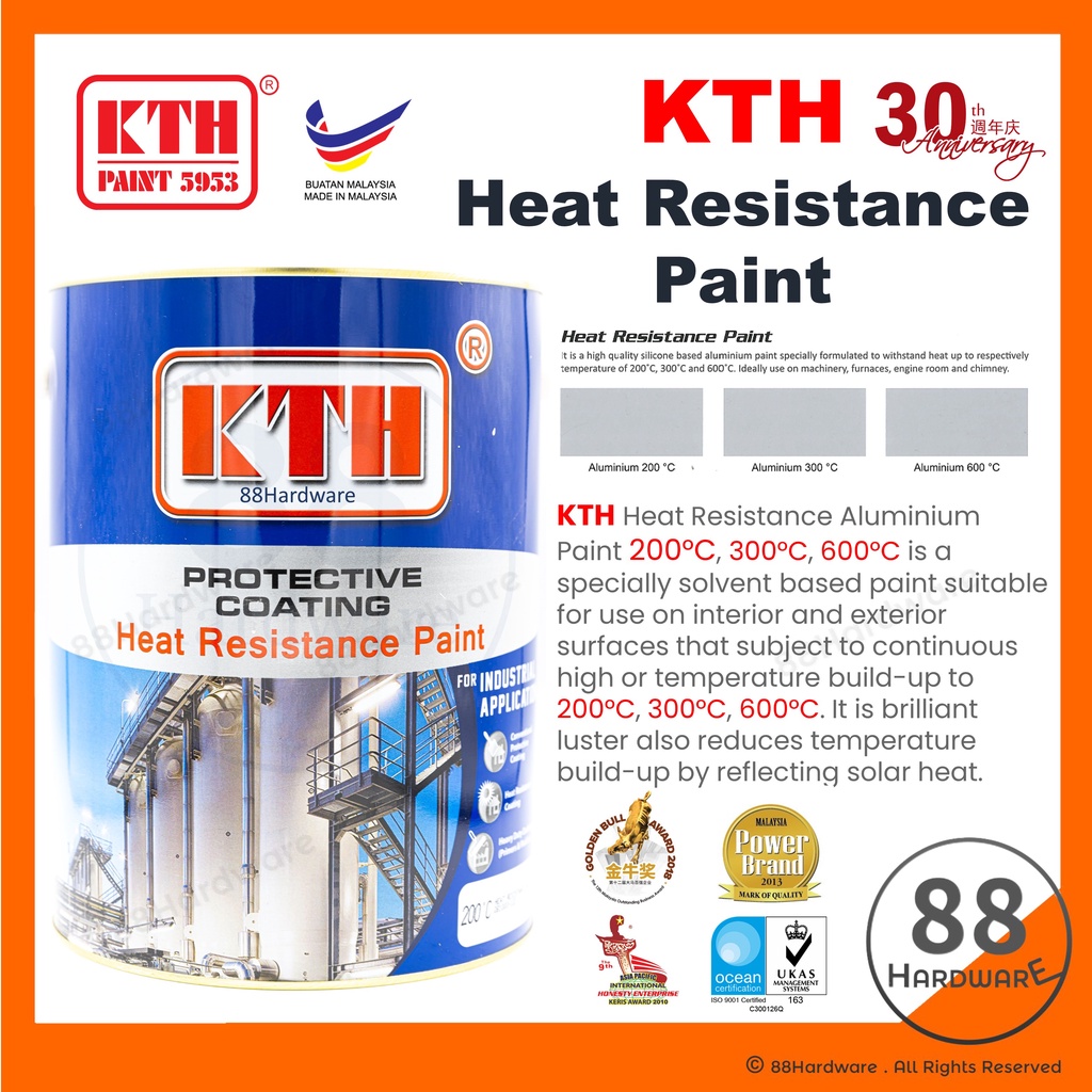 5L Kth heat resistance aluminium paint / high gloss paint / cat silver ...