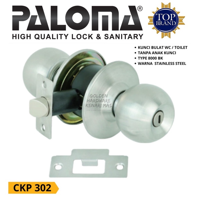 Paloma CKP 302 Round Lock Bathroom Lock CYLINDER KNOB 8000 BK SSS | Shopee Malaysia