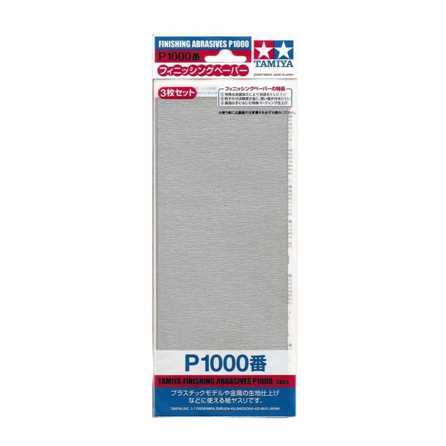 Tamiya Finishing Abrasives Sandpaper Sanding Paper P180 - P2000 (3pcs ...