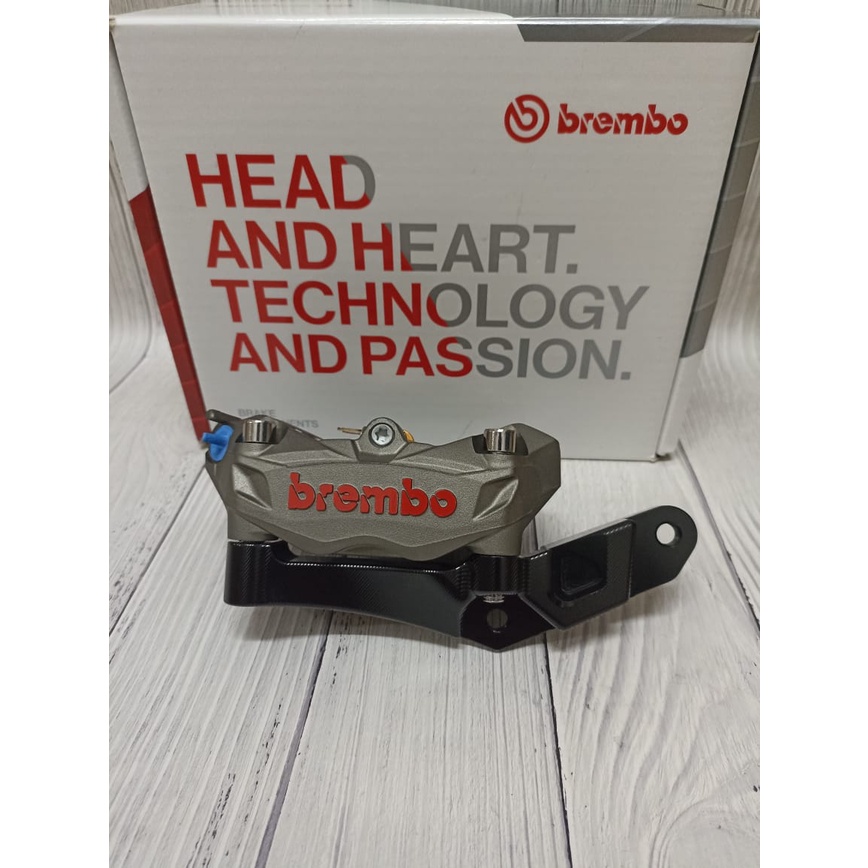 ORIGINAL BREMBO XMAX R25 M3 K50 K5 4POT CALIPER FRONT SILVER WITH RED ...
