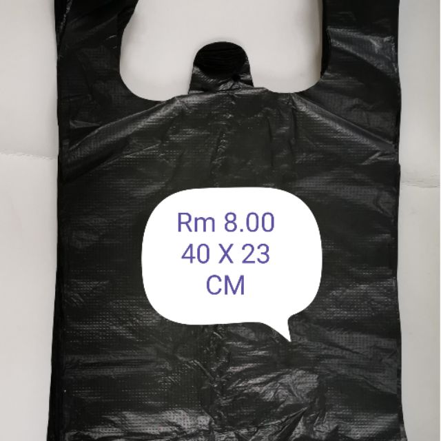 Beg Plastik Hitam Singlet Plastic Bag Thick 100 Pcs | Shopee Malaysia