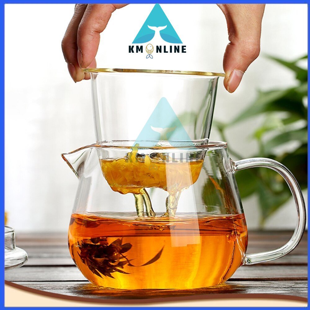 Cute Penguin All-glass Heatable Tea Pot Blooming Tea Set Utensil Health ...