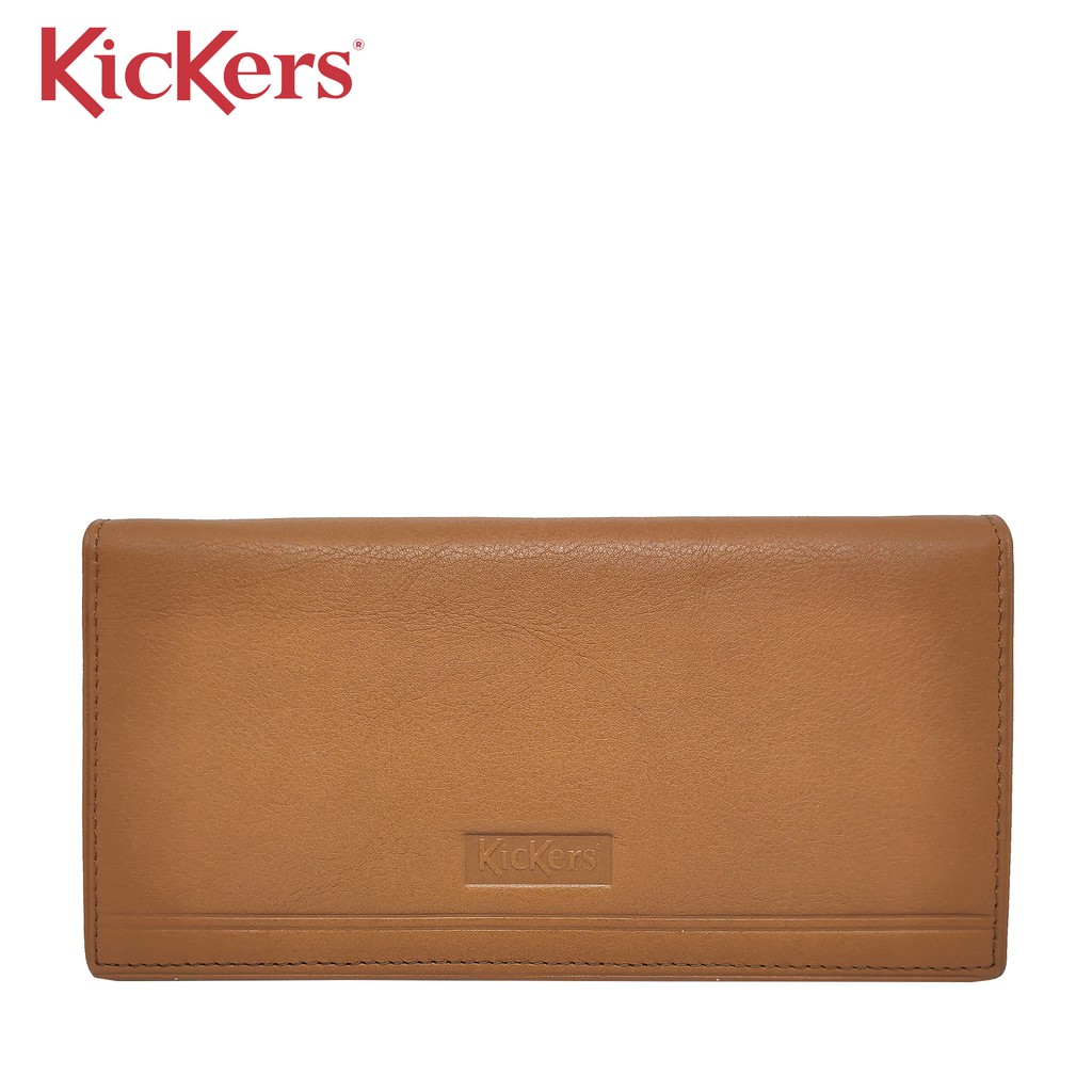 Kickers Large Capacity Genuine Leather Long Wallet With Hidden Zip ...