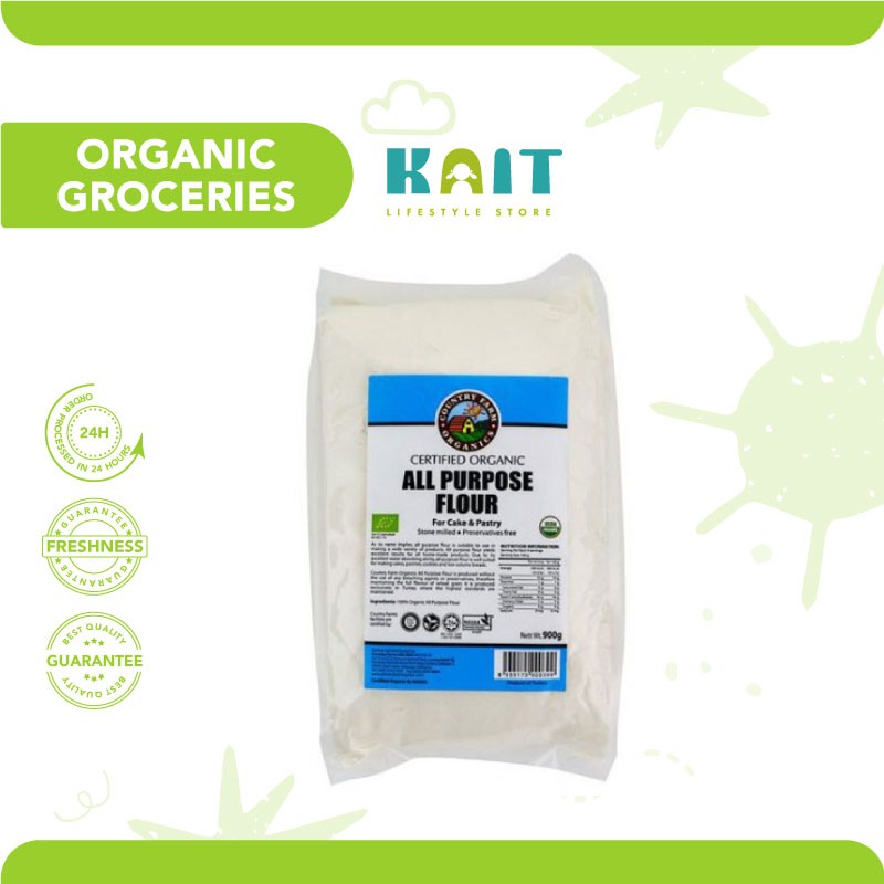 COUNTRY FARM ORGANIC ALL PURPOSE WHEAT FLOUR (900G) | Shopee Malaysia
