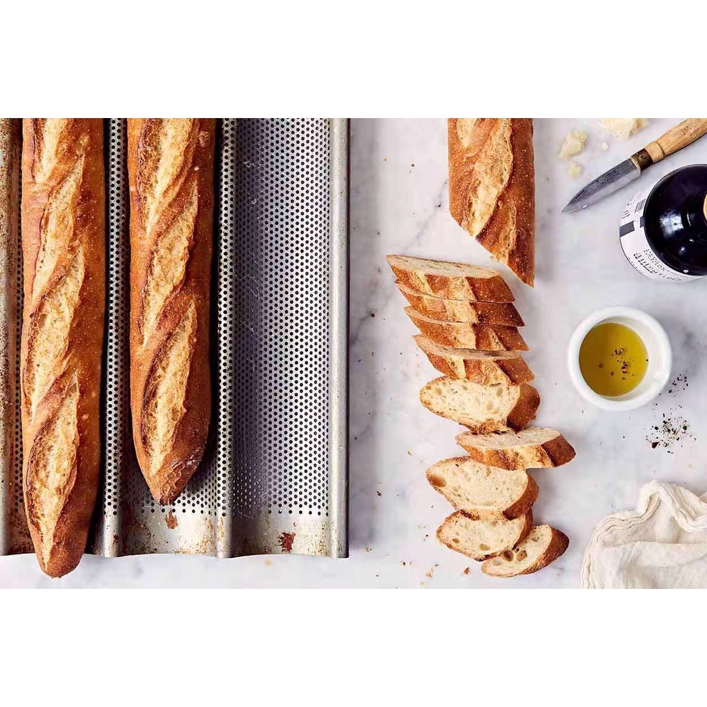 Food Grade Carbon Steel 4 & 3 Groove Wave French Bread Baking Tray For ...