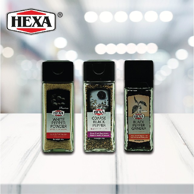 HEXA HALAL Sarawak White & Black Pepper (3 Jars) [Free Gift] | Shopee ...