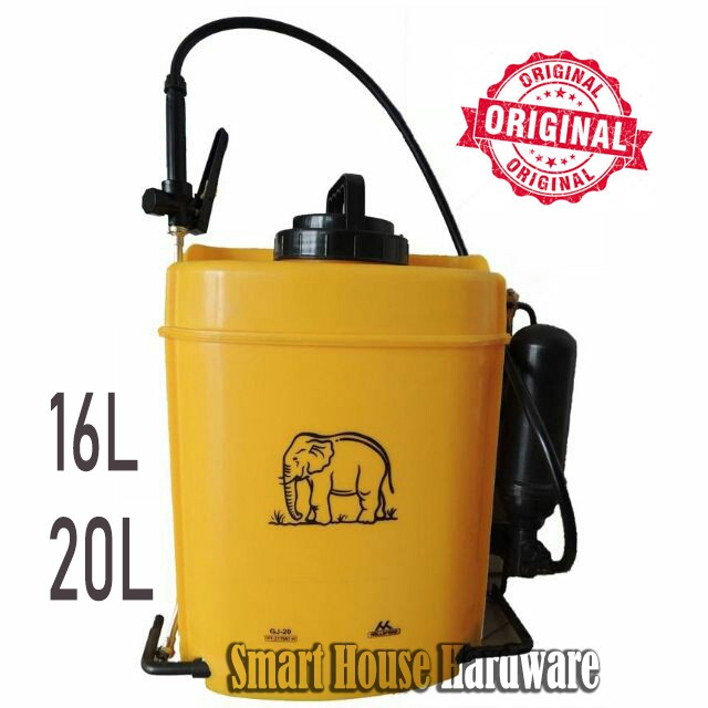 16litre Plastic Knapsack Sprayer-Cap Gajah pam penyembur galas | Shopee ...