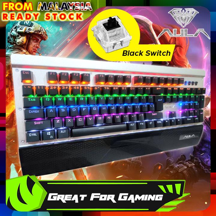 Aula Defender RGB Mechanical Gaming Keyboard Blue Axis Black Axis Game ...