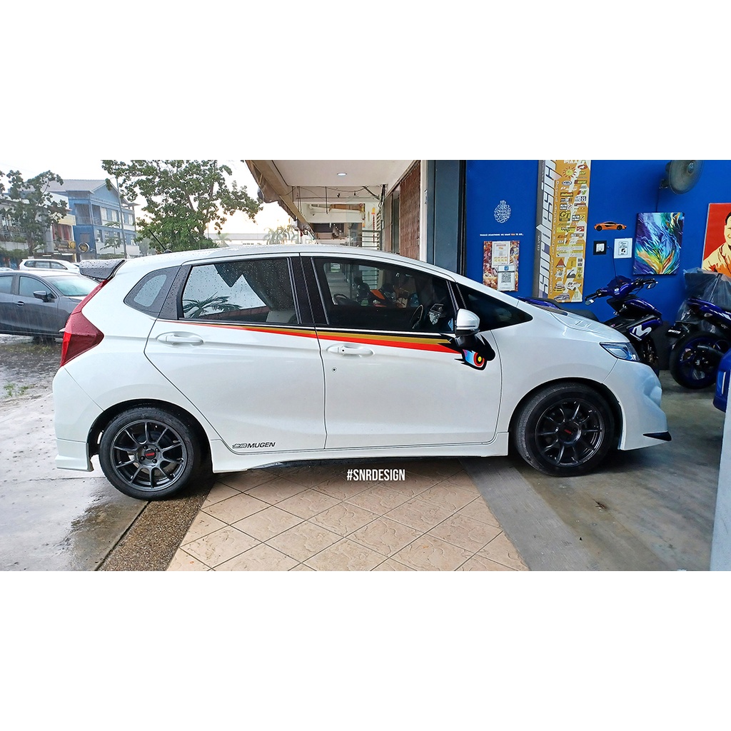 MUGEN Commander Eye HONDA JAZZ / FIT GK - side stripe decal/sticker ...