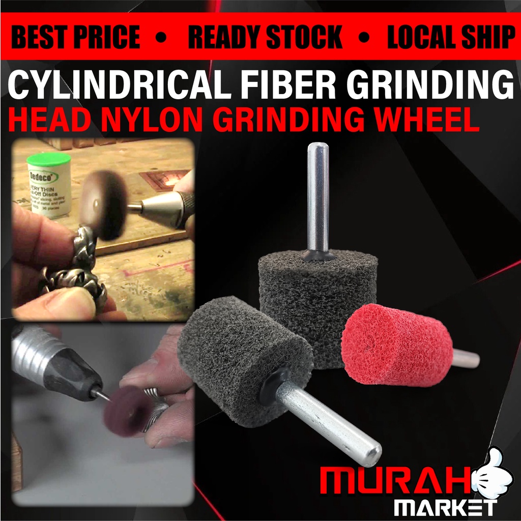 Cylindrical Nylon Fiber Burr Grinding Head 6mm 1pcs Grinding Wheel ...