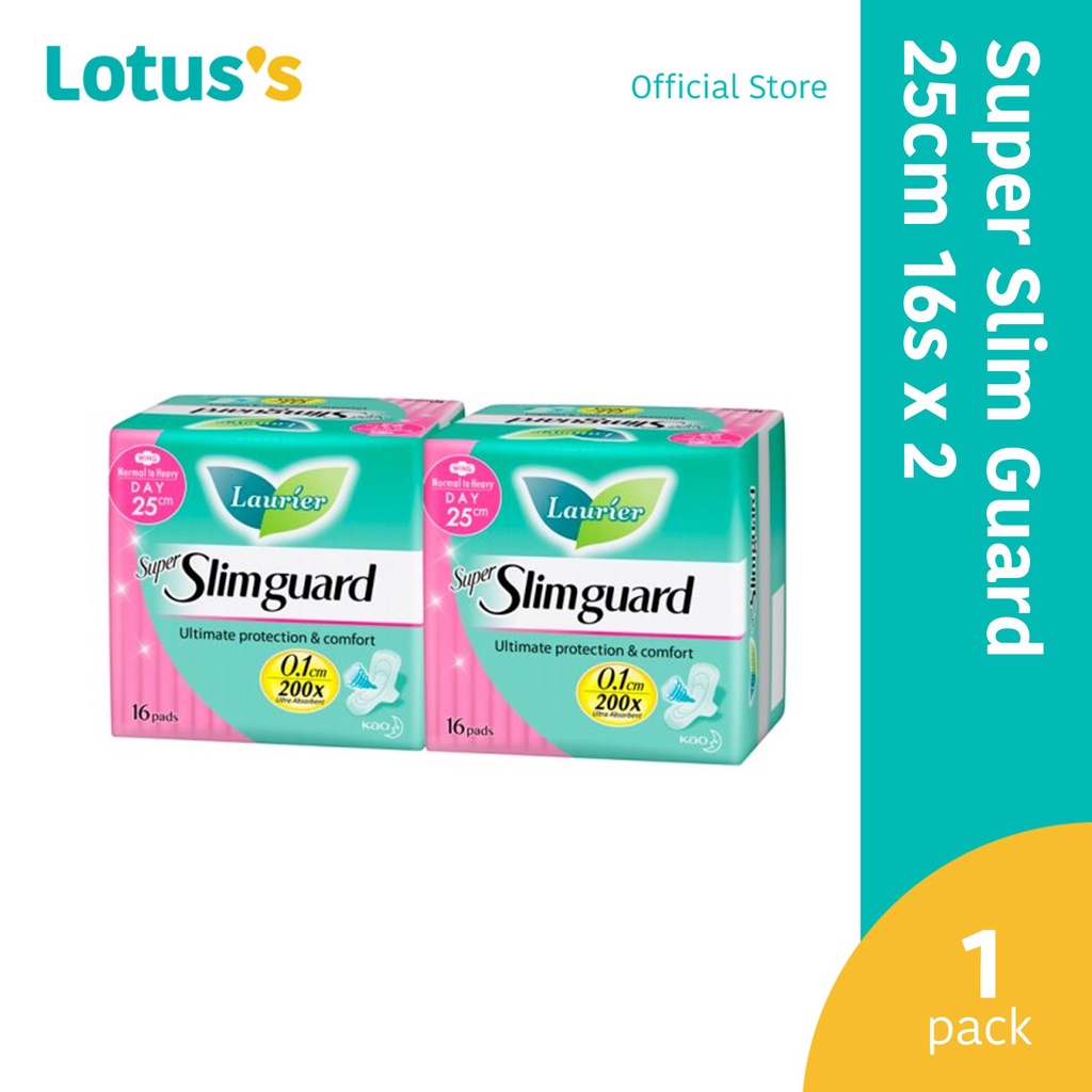 Laurier Super Slim Guard 25cm 16s Twin Pack | Shopee Malaysia