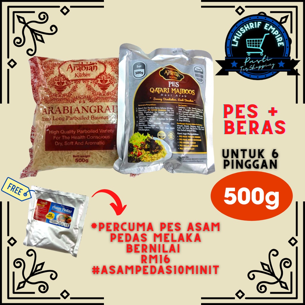 Pes Nasi Arab Qatari Majboos Cooking Paste Pek 500G (Pes+Beras ...