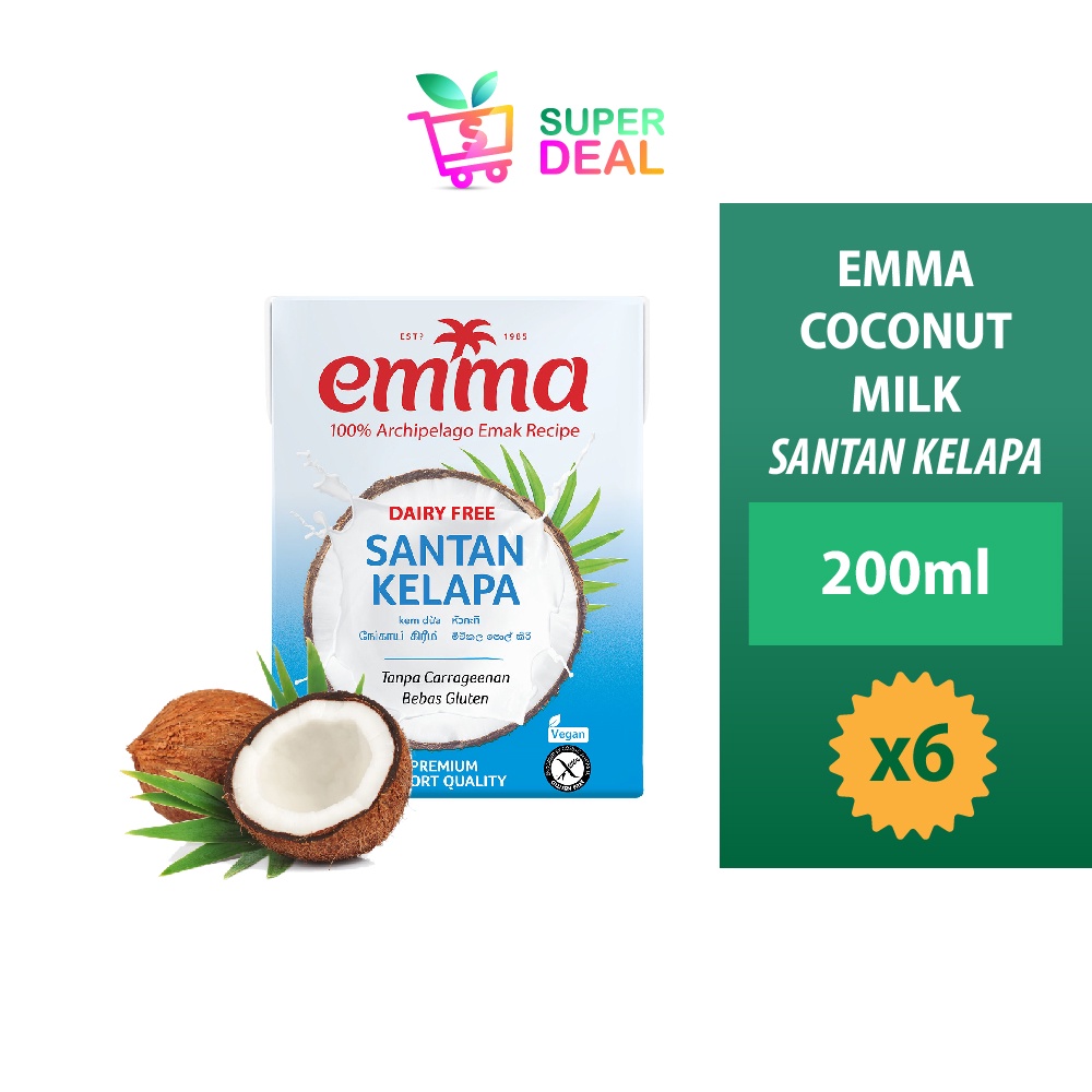 (200mlx6) Santan Kelapa Emma, Coconut Milk Emma, Santan | Shopee Malaysia