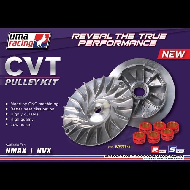 NMAX/NVX / VARIO CVT Pulley Kit With Drive Face Uma Racing NVX/N Max ...
