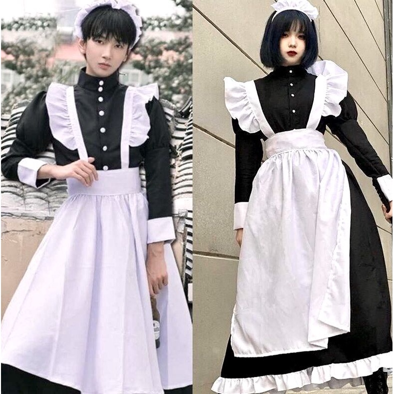 【ready Stockon Hand】maid Outfit Men Women Wear Cosplay Anime Maid Cosplay Cosplay Party